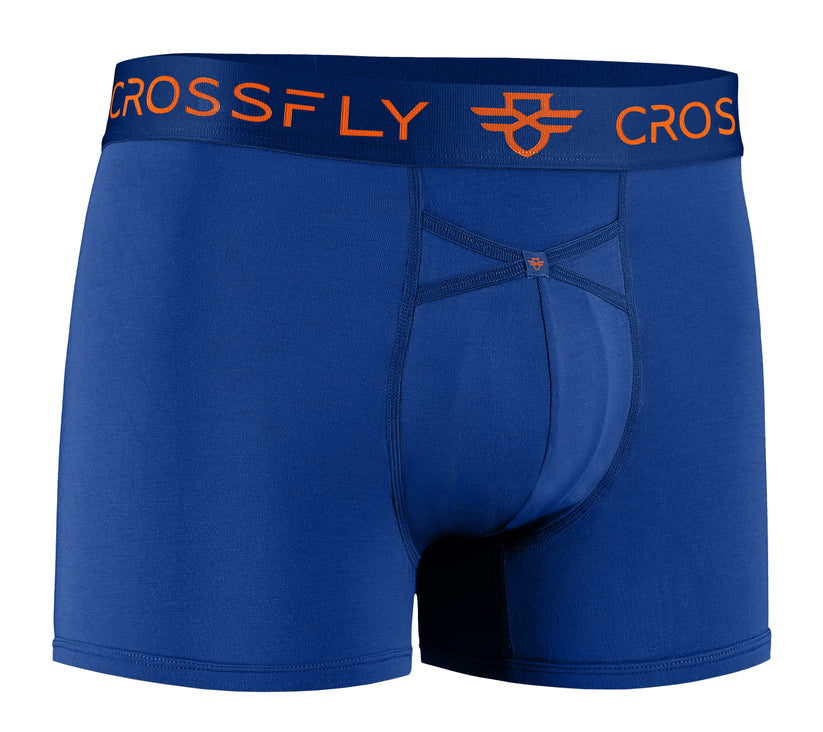 IKON Men's 3 Inch Trunks - Italia Blue Orange Modal – Crossfly