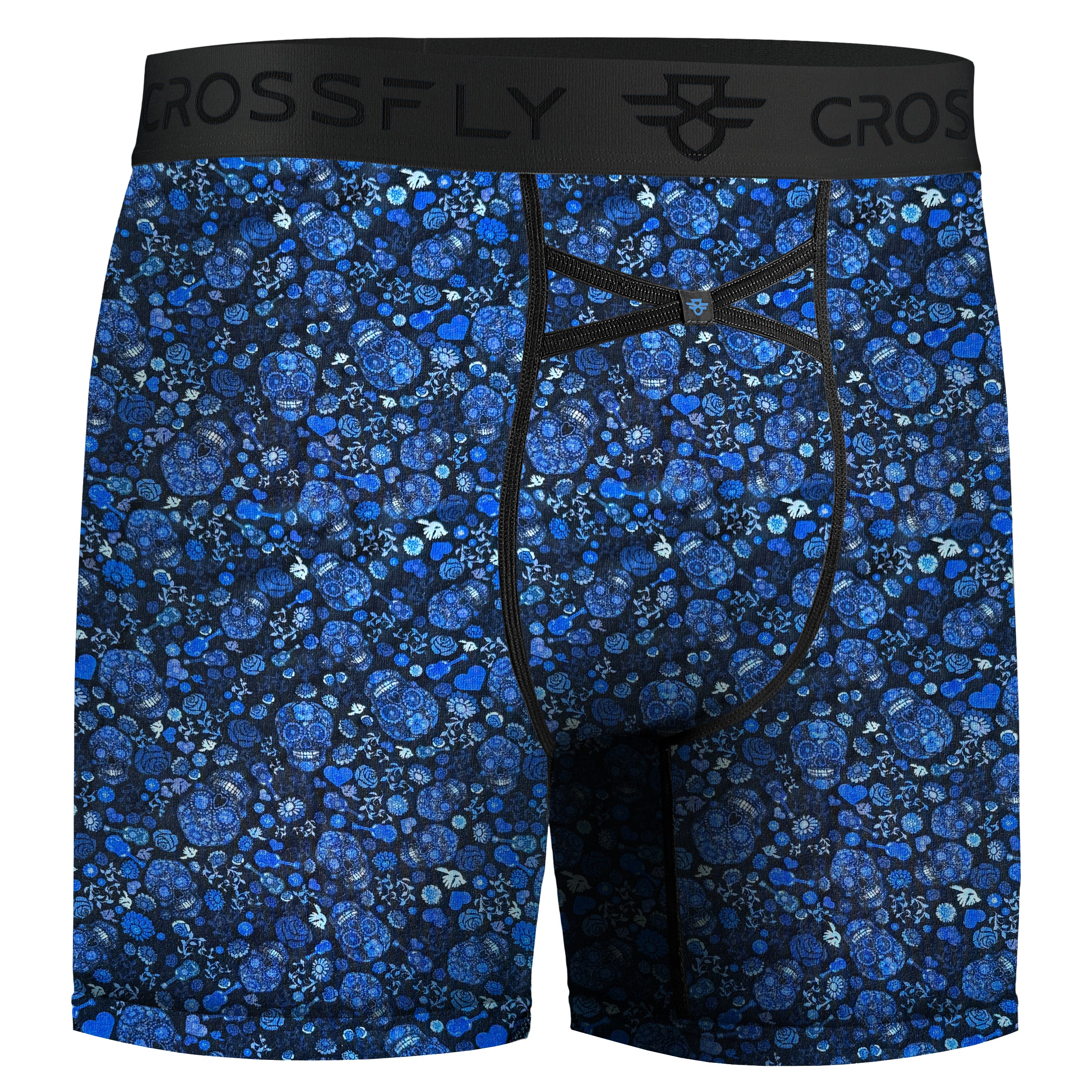 IKON Men's 6 inch Boxers - Skulls and Heart Balck – Crossfly