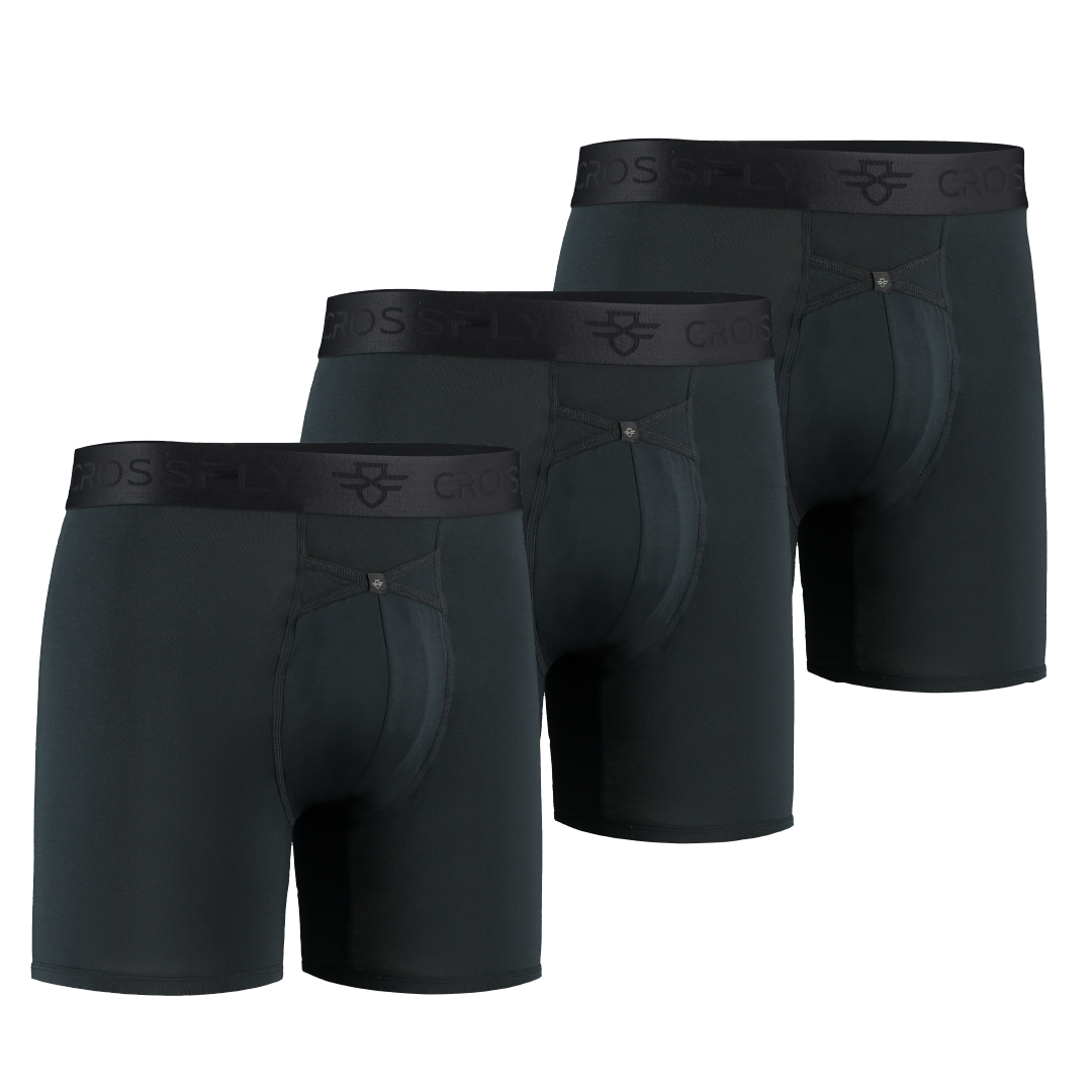 3-Pack: IKON Men's 6" Boxers - Black – Crossfly