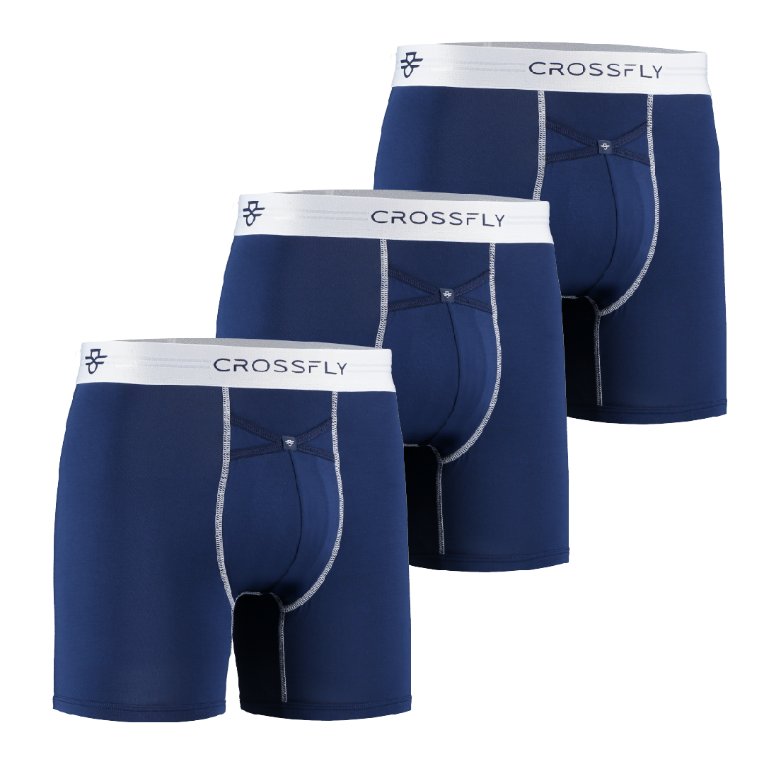 3-pack IKON X Men's 6" Boxers (Navy/White) – Crossfly